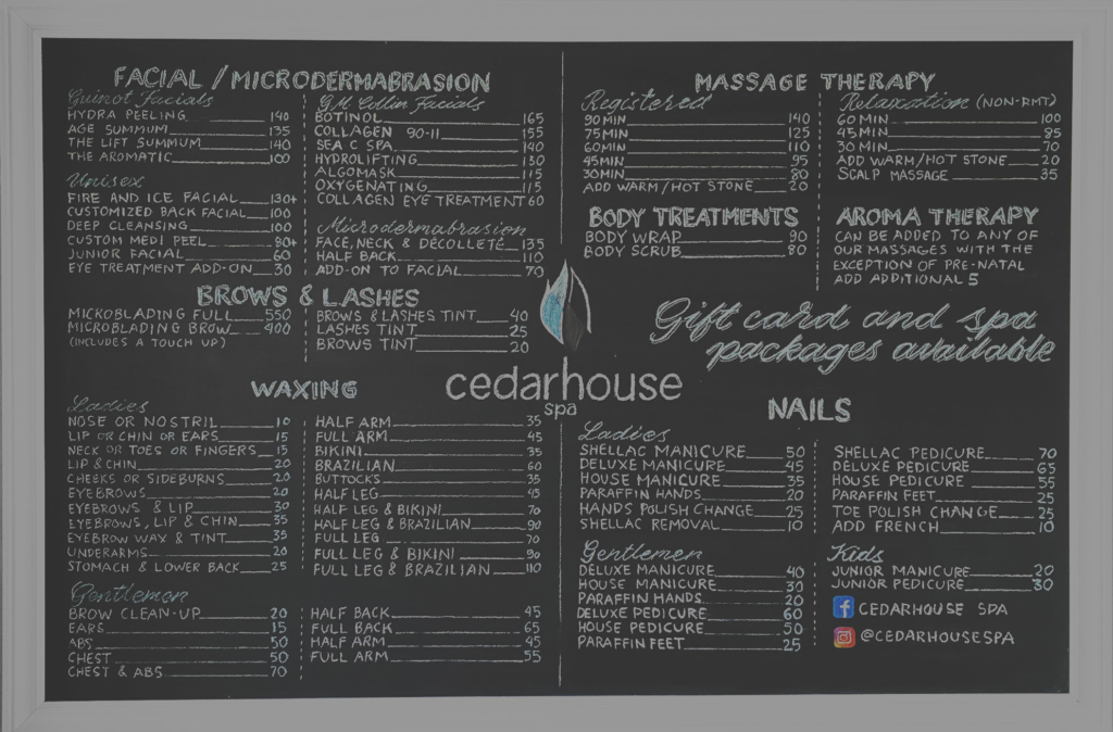 2020board – cedarhouse spa